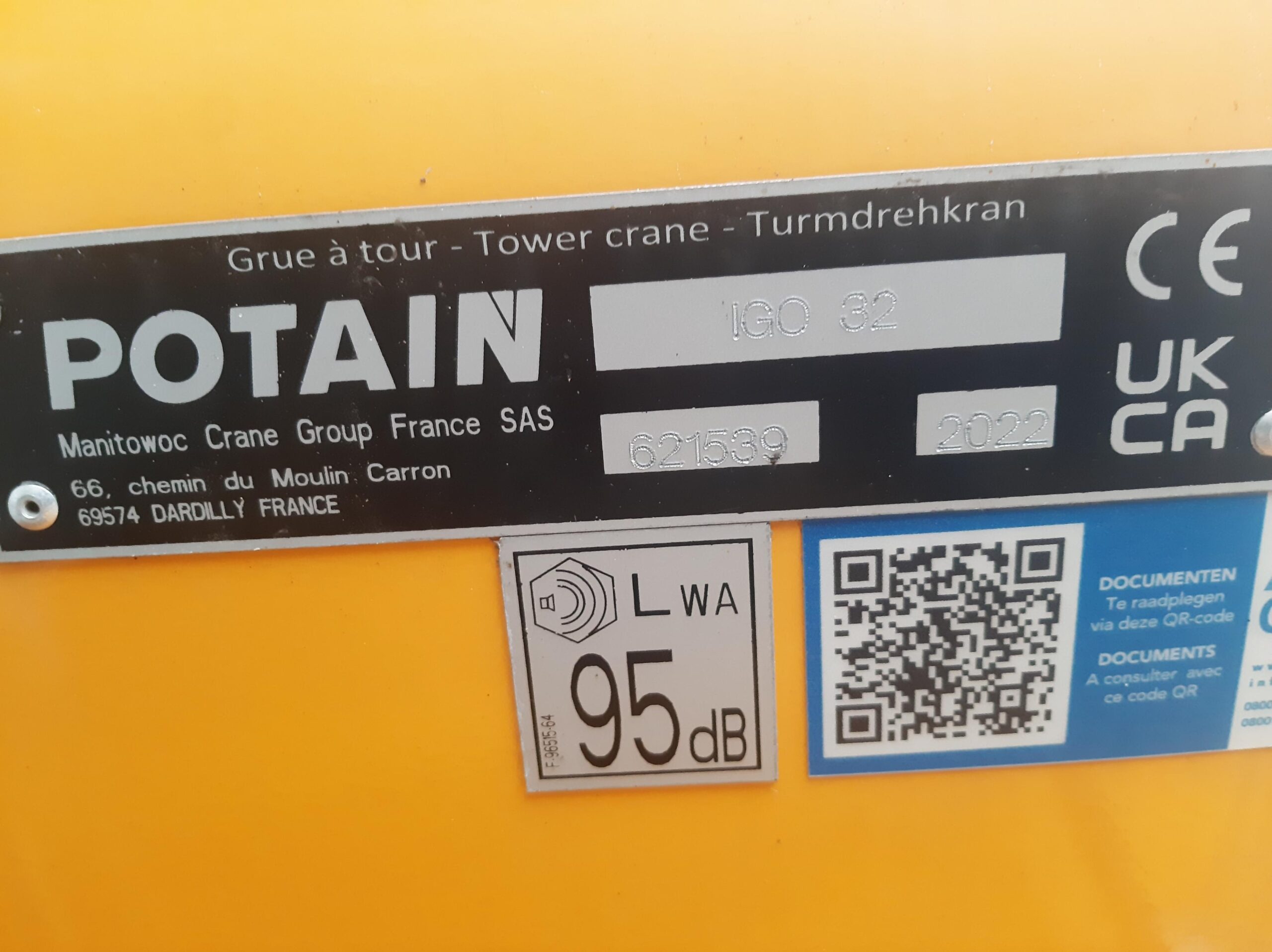 POTAIN IGO 32 | Used Tower Cranes